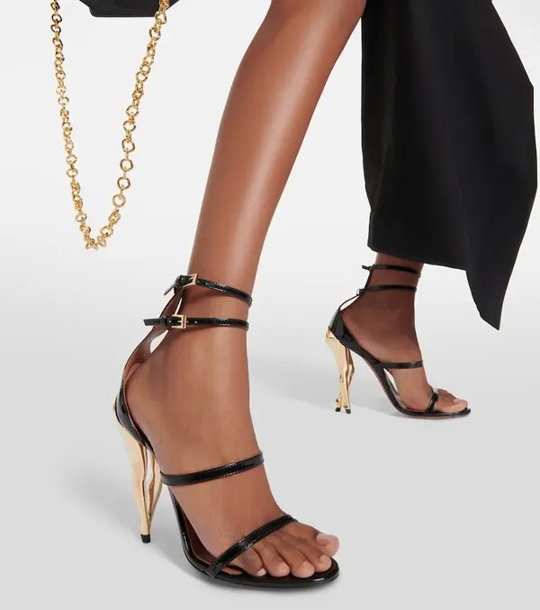 Alaïa Cabaret Patent Leather Sandals