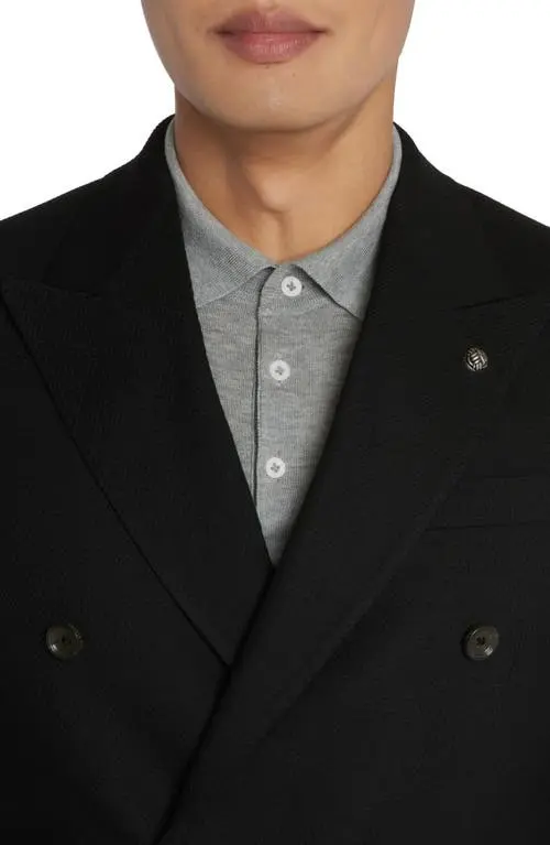 JACK VICTOR Hill Soft Constructed Double Breasted Wool Blend Sport Coat