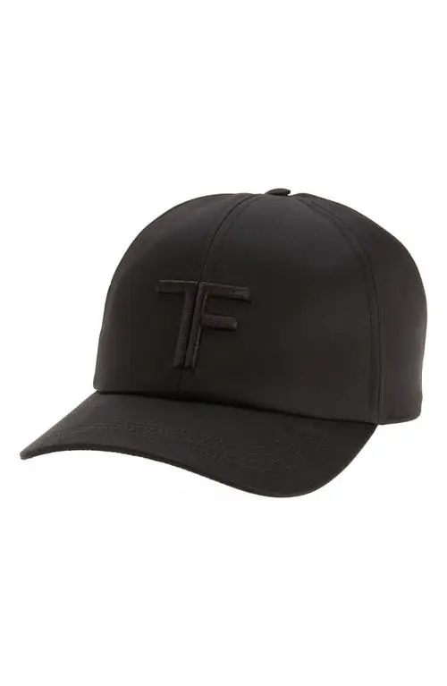TOM FORD Logo Monogram Baseball Cap - Black
