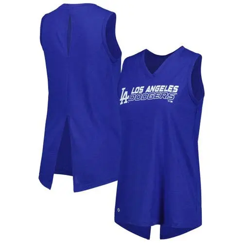 LEVELWEAR Los Angeles Dodgers Paisley Chase V-neck Tank Top - Royal