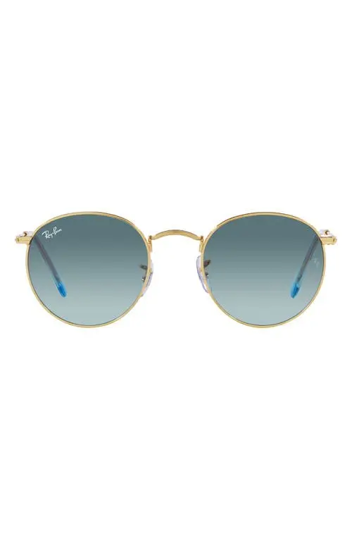 Ray-ban Icons 53mm Round Frame Sunglasses - Gold