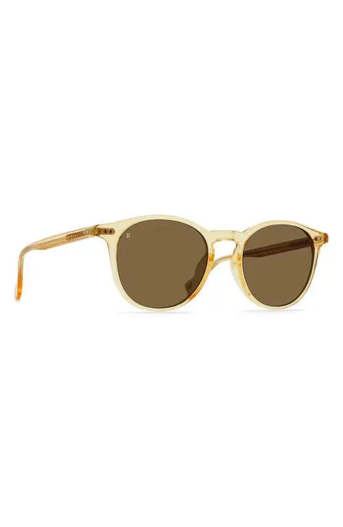 Raen Basq 50mm Round Sunglasses - Champagne Crystal/suntan