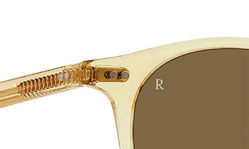 Raen Basq 50mm Round Sunglasses - Champagne Crystal/suntan