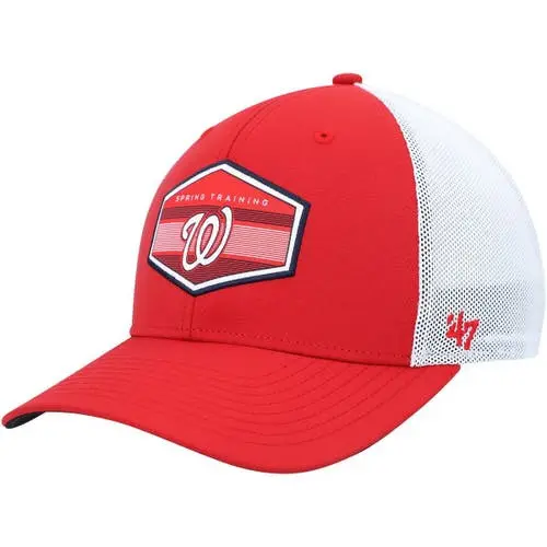 '47 White Washington Nationals Spring Training Burgess Trucker Adjustable Hat