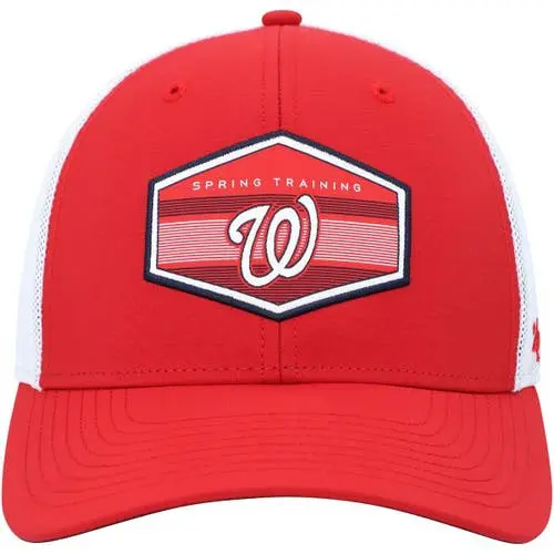 '47 White Washington Nationals Spring Training Burgess Trucker Adjustable Hat