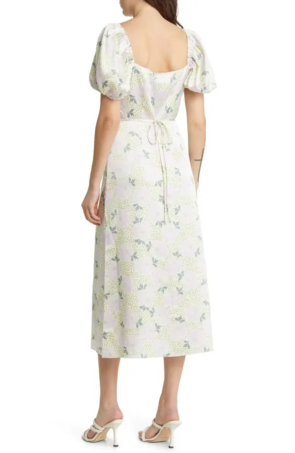 Ted Baker London Ledaah Floral Puff Sleeve Midi Dress In Lilac - 30% Off |  Editorialist
