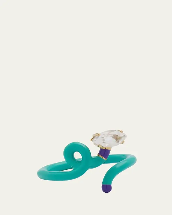 Bea Bongiasca Baby Vine Tendril Ring - Mint