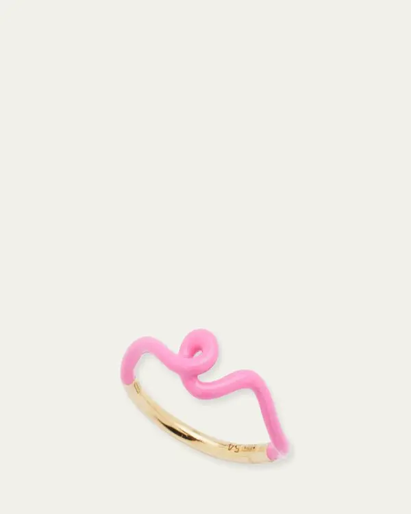Bea Bongiasca Wow Mini Mono Ring With Enamel