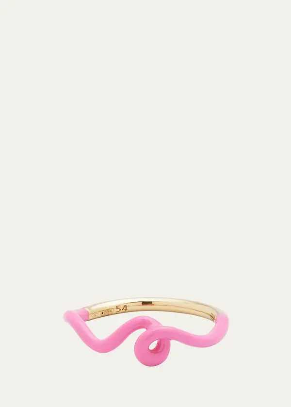 Bea Bongiasca Wow Mini Mono Ring With Enamel