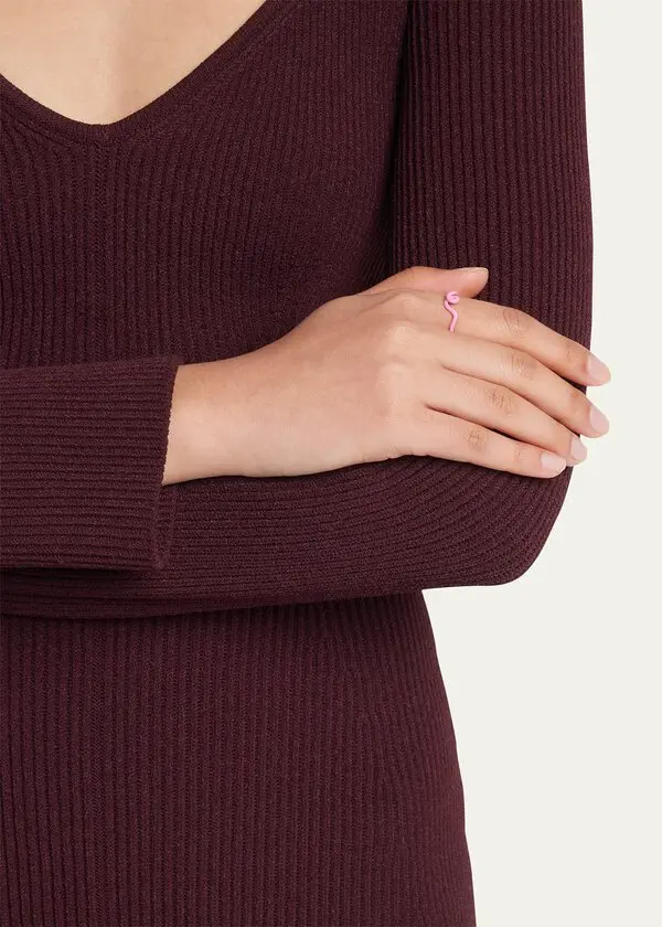 Bea Bongiasca Wow Mini Mono Ring With Enamel