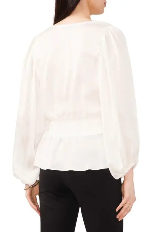 Chaus Tie Waist Long Sleeve Blouse - New Ivory