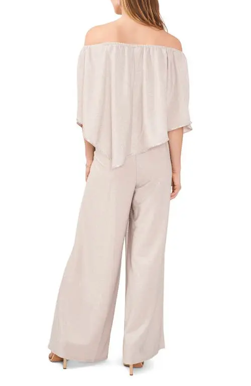 Chaus Glitter Off-the-shoulder Jumpsuit