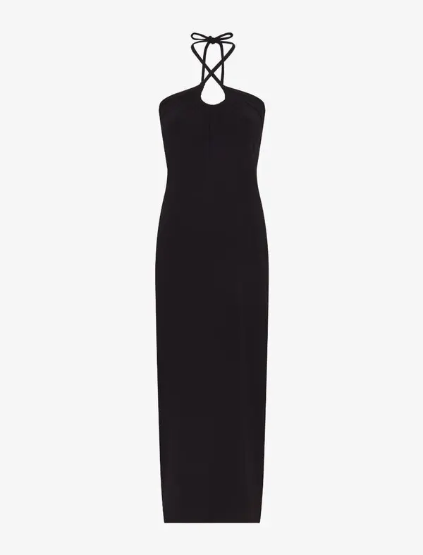 Proenza Schouler White Label Halter Knit Jersey Dress M In 001 Black - 65%  Off | Editorialist