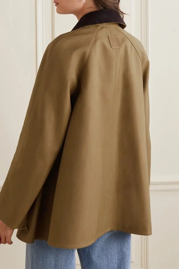 Loewe Corduroy-trimmed Cotton-canvas Jacket