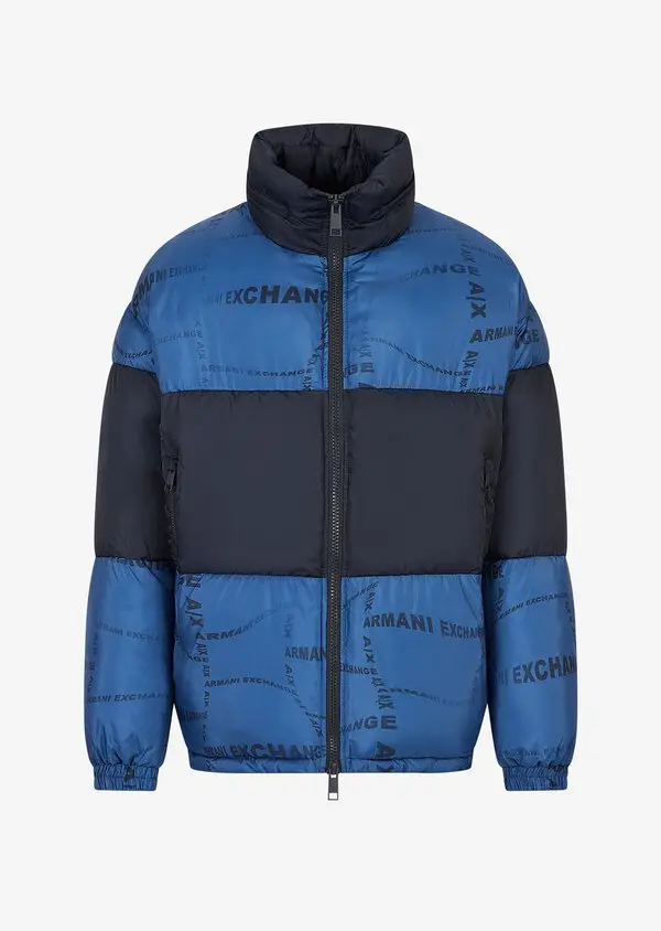 Armani Exchange Recycled Technical Fabric Puffer Jacket 100% Polyester