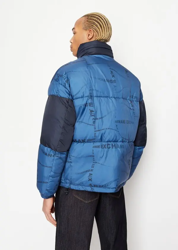 Armani Exchange Recycled Technical Fabric Puffer Jacket 100% Polyester