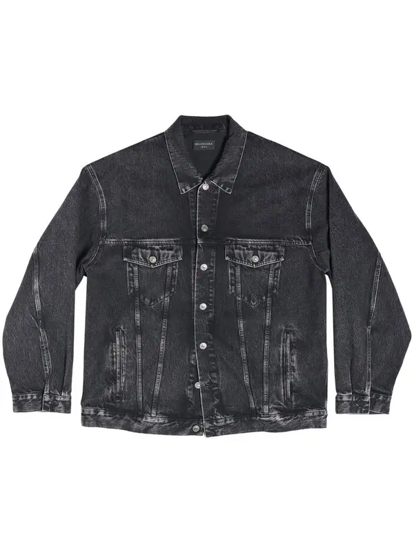 Balenciaga Logo-embellished Denim Jacket