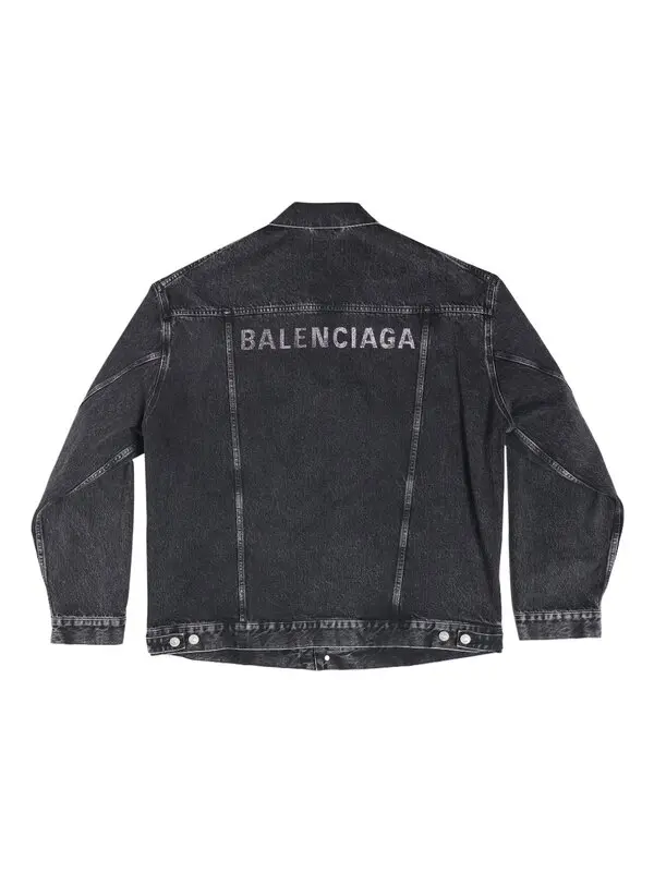 Balenciaga Logo-embellished Denim Jacket