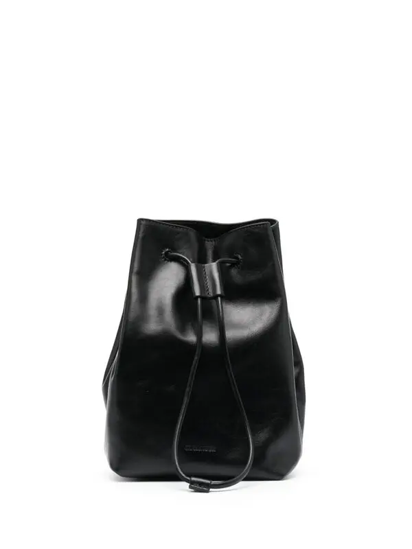 JIL SANDER Drawstring Messenger Bag - Black