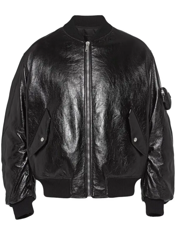 Prada Nappa Leather Bomber Jacket