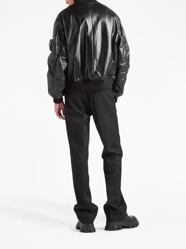 Prada Nappa Leather Bomber Jacket