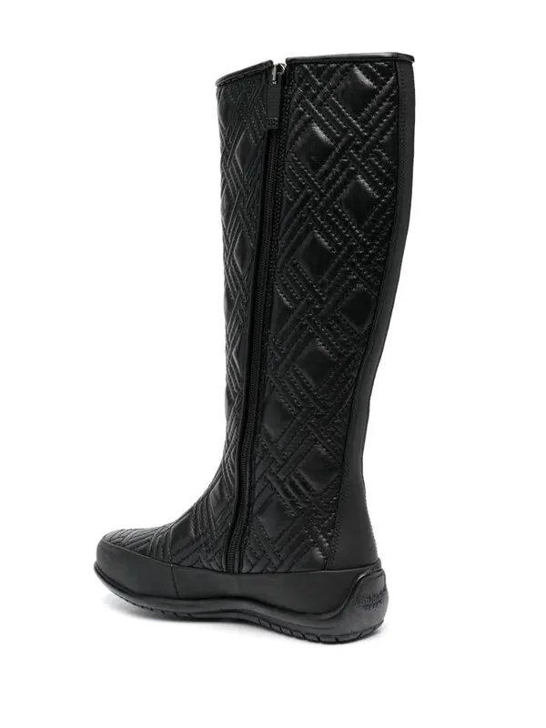 BALDININI Diamond-pattern Leather Boots