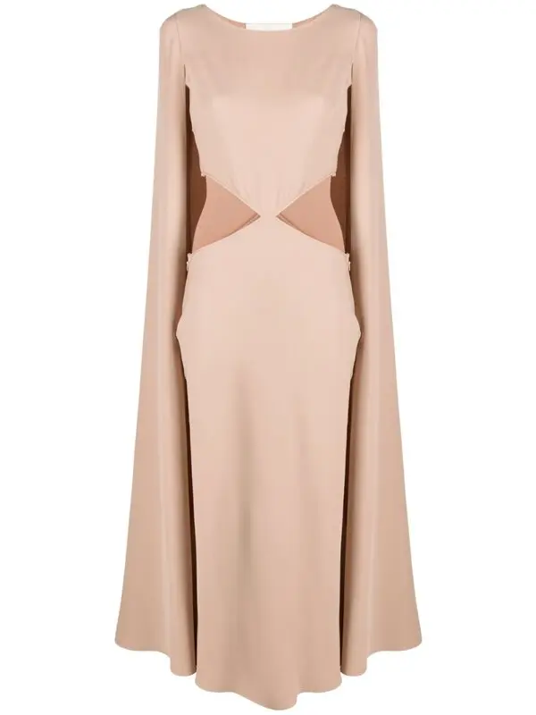 Valentino Garavani Cut-out Detail Cape Dress