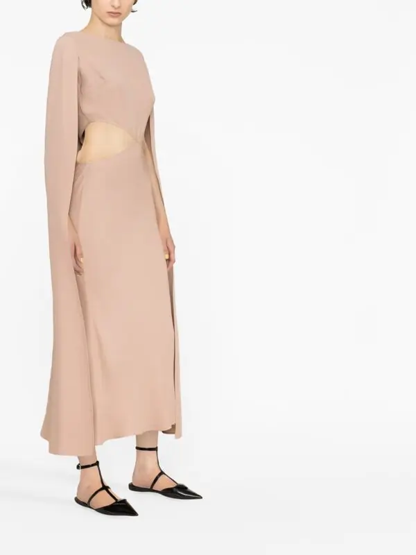 Valentino Garavani Cut-out Detail Cape Dress