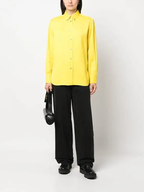 Studio Nicholson Bissett Cotton Button-down Shirt - Yellow