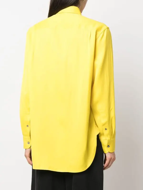 Studio Nicholson Bissett Cotton Button-down Shirt - Yellow