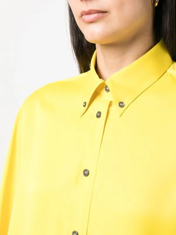 Studio Nicholson Bissett Cotton Button-down Shirt - Yellow