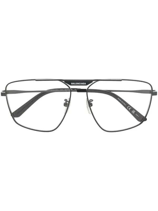Balenciaga Pilot Frame Glasses - Black