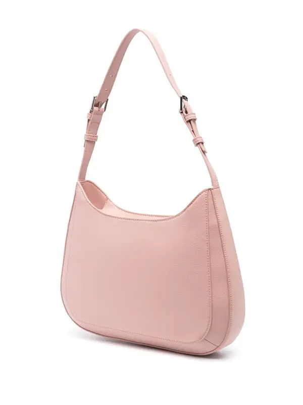 Calvin Klein Logo-embossed Grained Shoulder Bag - Pink
