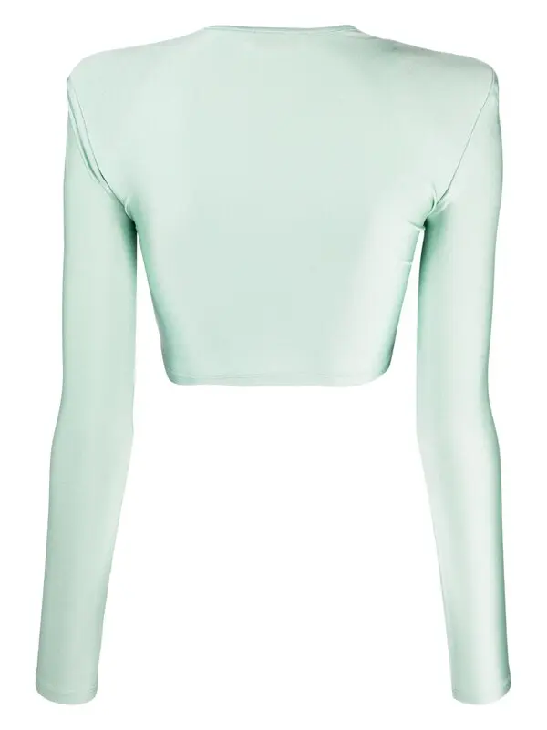 Amen Draped Detail Cropped Top