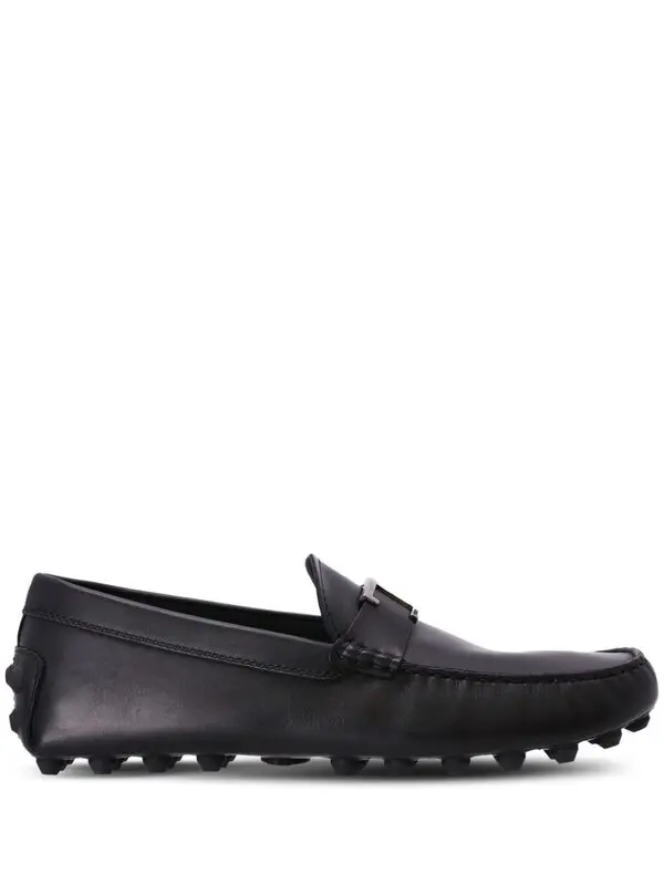 TOD'S Gommino Leather Loafers - Black