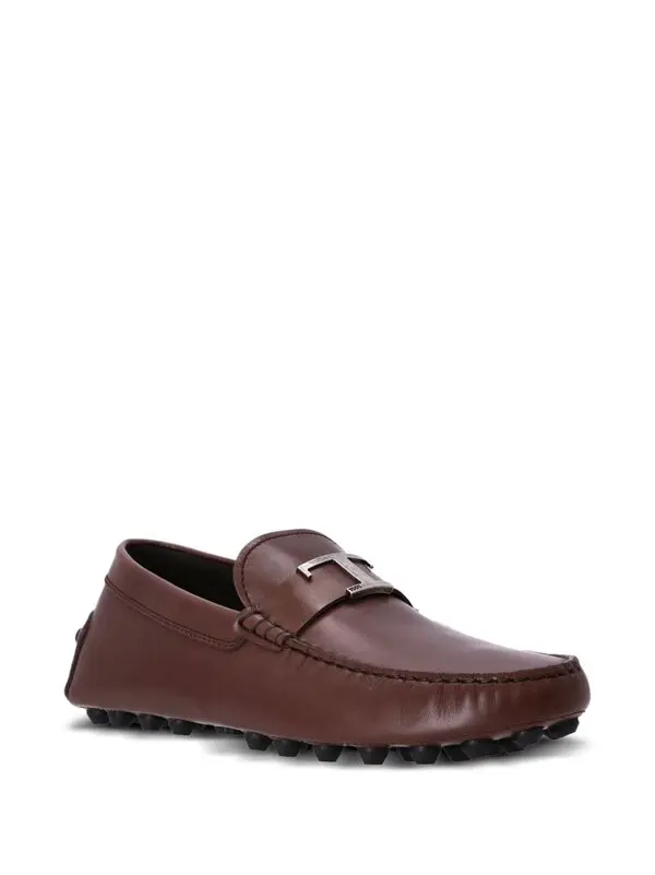 TOD'S Gommino Leather Loafers - Brown