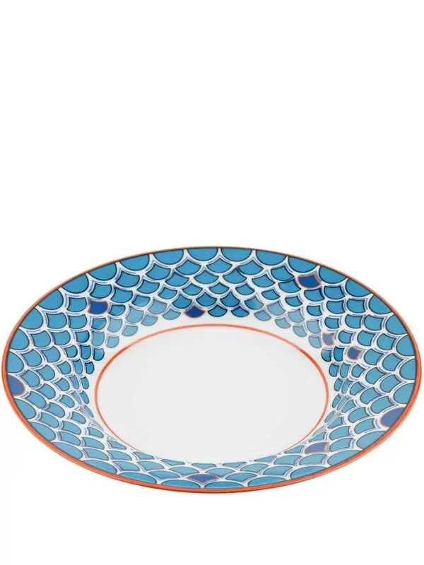 PINTO PARIS Lagon Soup Round Plate - Blue