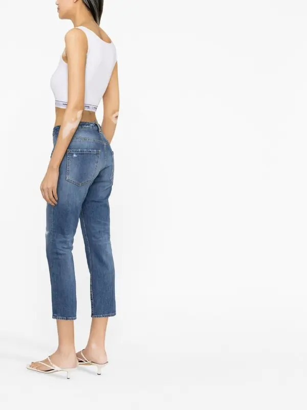 Dsquared2 Distressed Slim-fit Cropped Jeans
