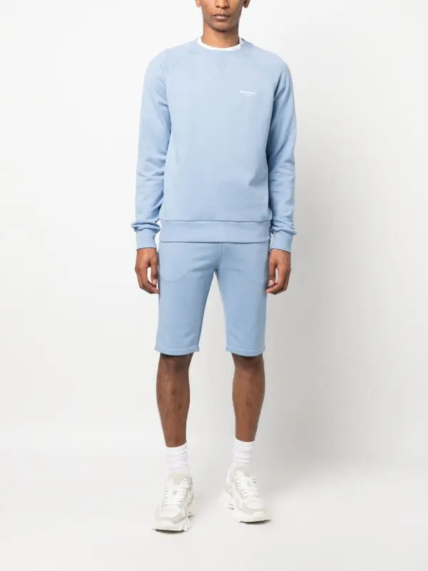 Balmain Logo-print Track Shorts - Blue