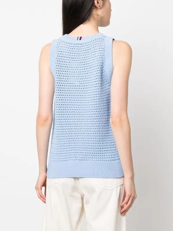 Tommy Hilfiger Open-knit Sleeveless Vest