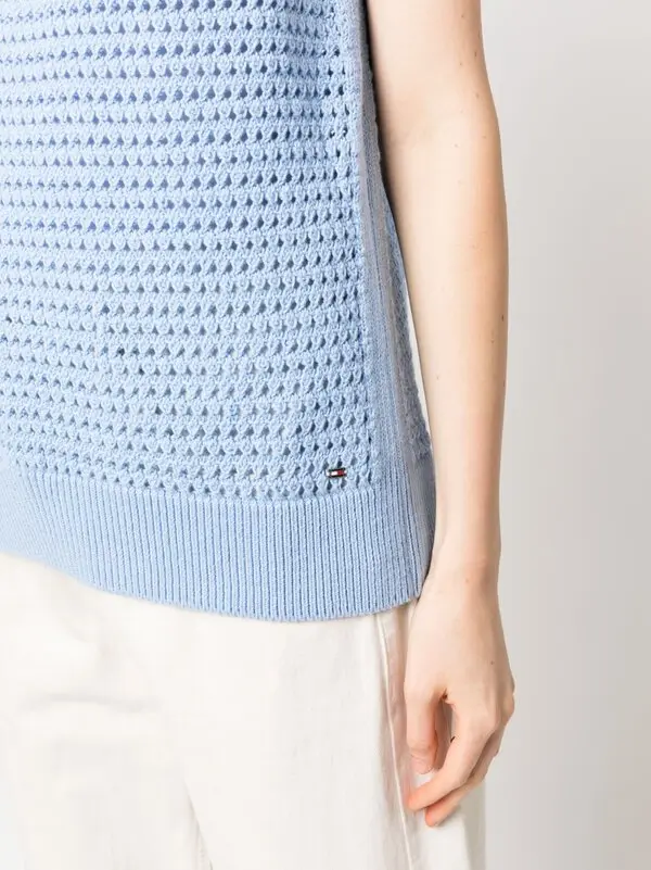 Tommy Hilfiger Open-knit Sleeveless Vest