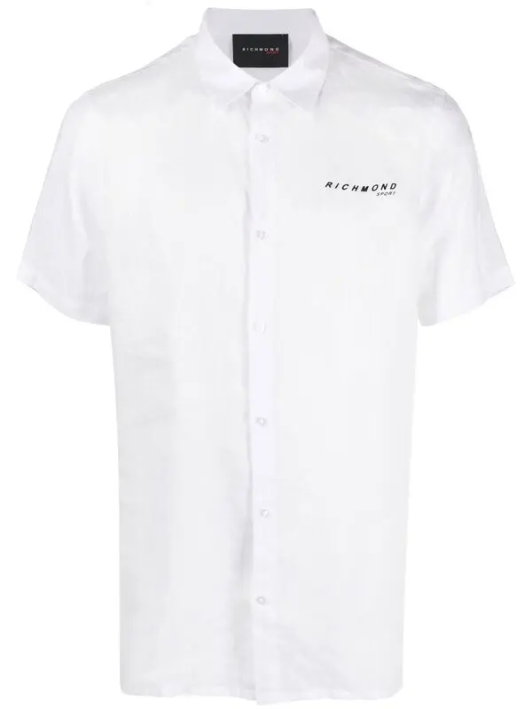 John Richmond Short-sleeve Linen Shirt