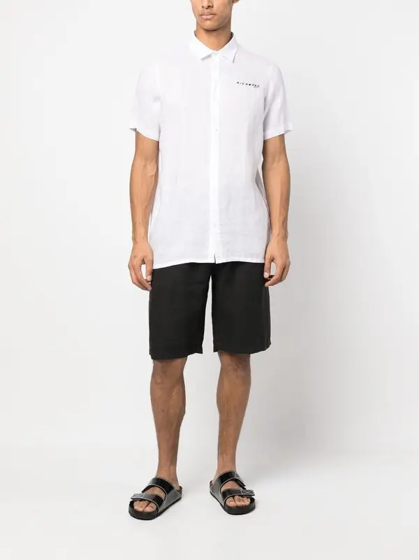John Richmond Short-sleeve Linen Shirt
