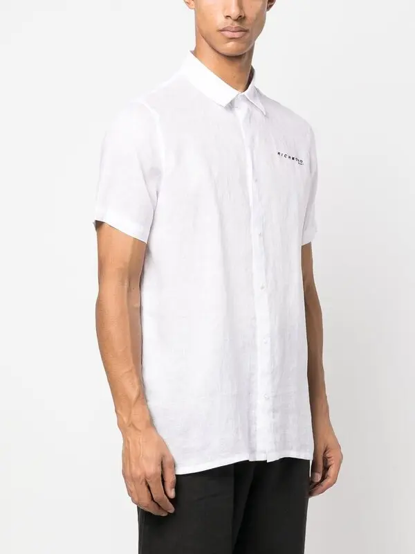 John Richmond Short-sleeve Linen Shirt