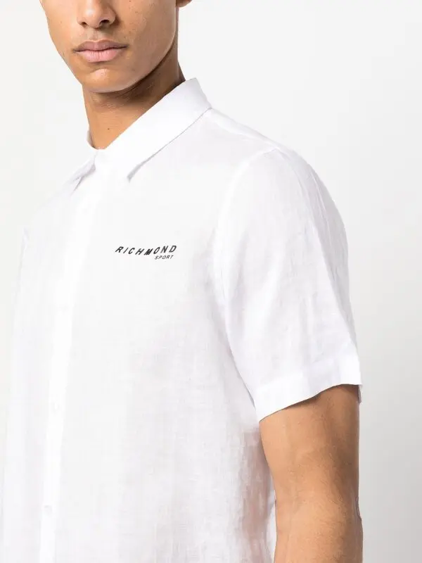 John Richmond Short-sleeve Linen Shirt