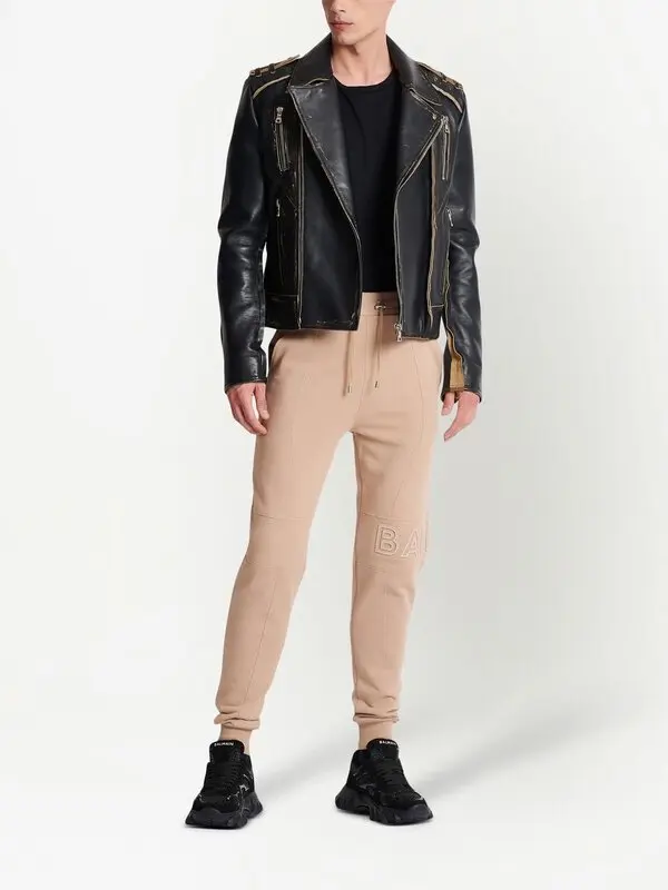 Balmain Embossed Logo Track Pants - Neutrals