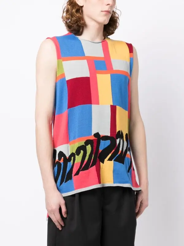 Comme Des Garçons Geometric Print Top