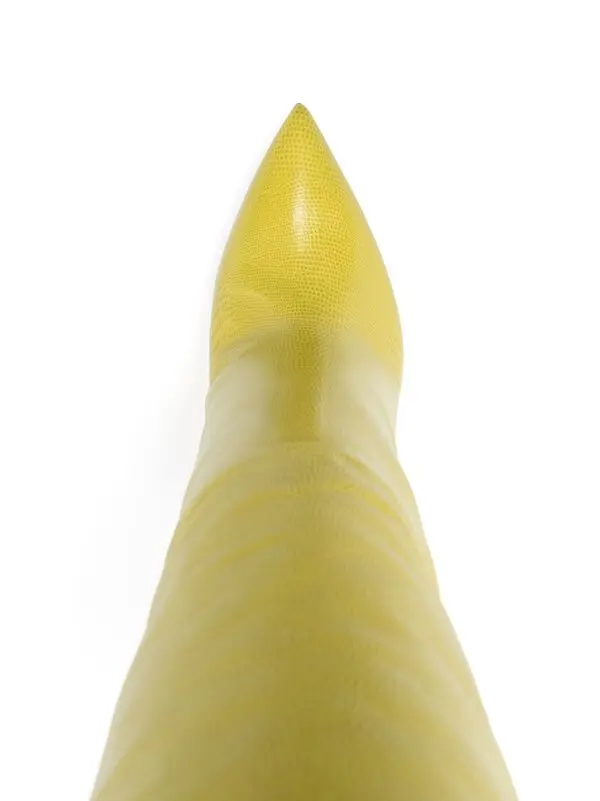 Paris Texas Lizard-effect Knee Boots
