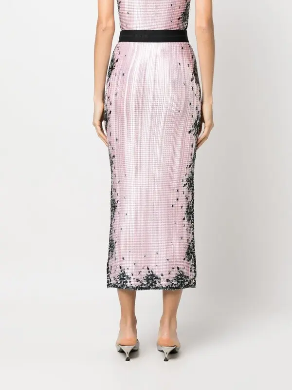 MSGM Sequin Pencil Skirt