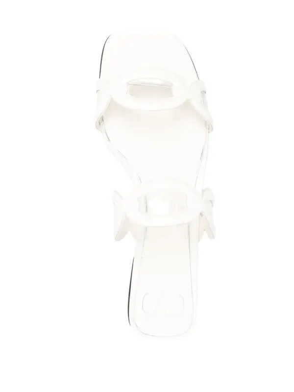 Valentino Garavani Chain 1967 Flat Slides - White